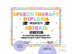 Speech Therapy Graduation Certificate Free Printable Pdf - Free ...